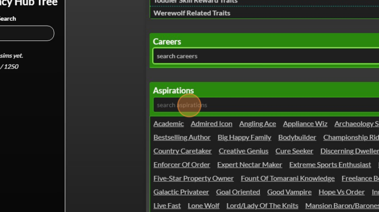 Create a Sim in Sims Legacy Hub - Sims Legacy Hub